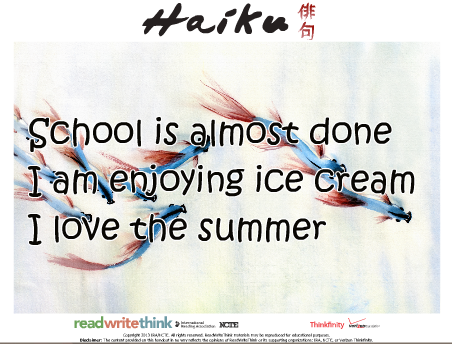 Reederama: Haiku Poetry Created with ReadWriteThink by 5th Graders