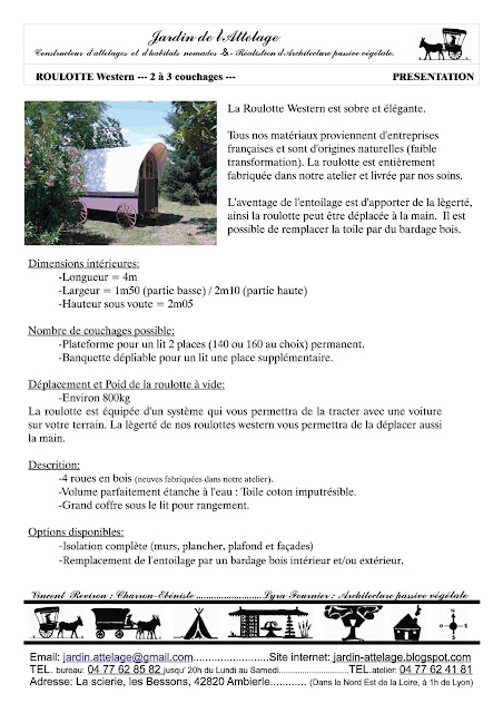 Dossiers techniques de voitures hippomobiles: GRANDE ROULOTTE WESTERN