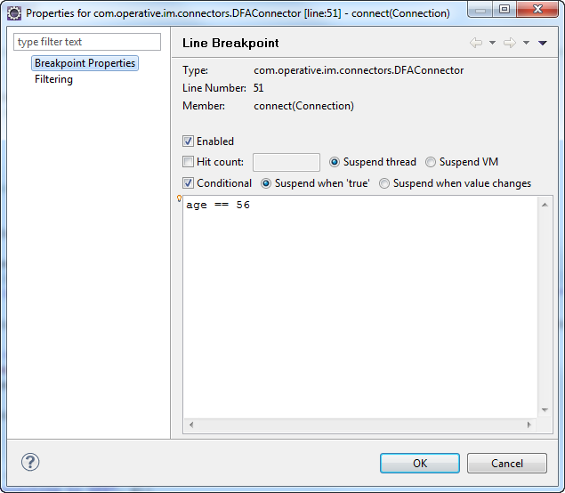 Java Kart Enable Conditional Break Point In Eclipse