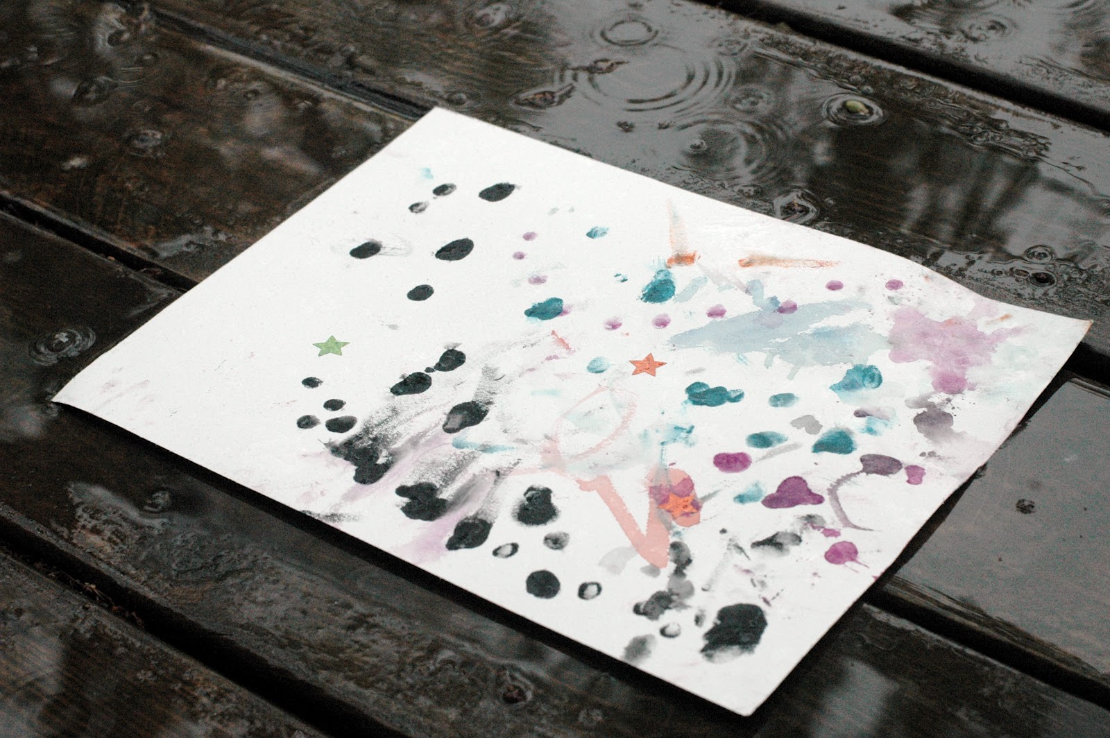 create (with kids): rain art - FreshlyPlanted