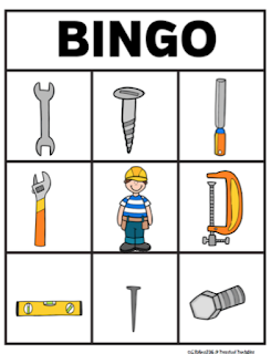 Tools Bingo ~ Preschool Printables