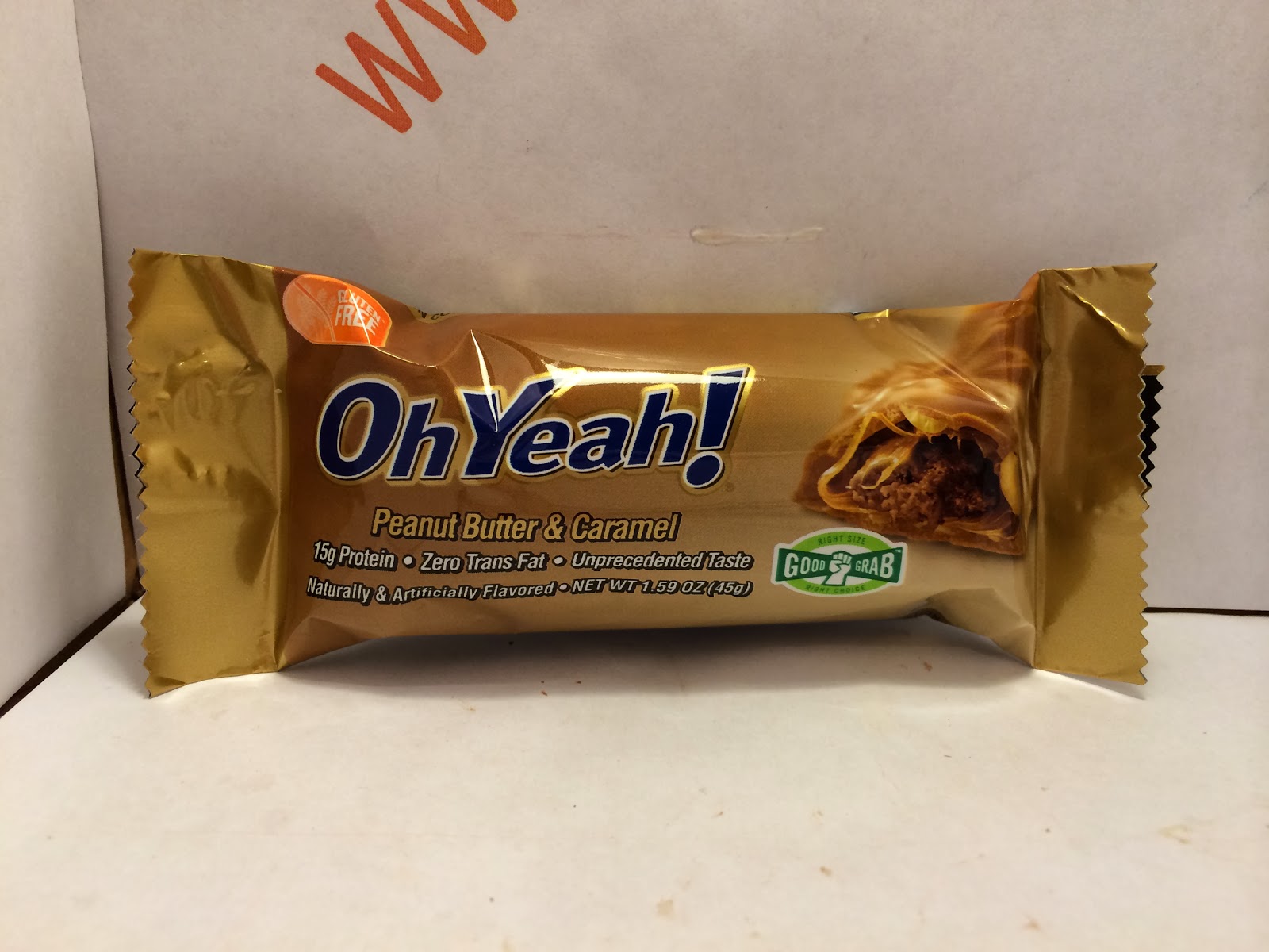 Crazy Food Dude: Review: OhYeah! Peanut Butter & Caramel Bar