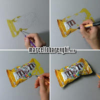Bag of M&Ms Drawing - Marcello Barenghi