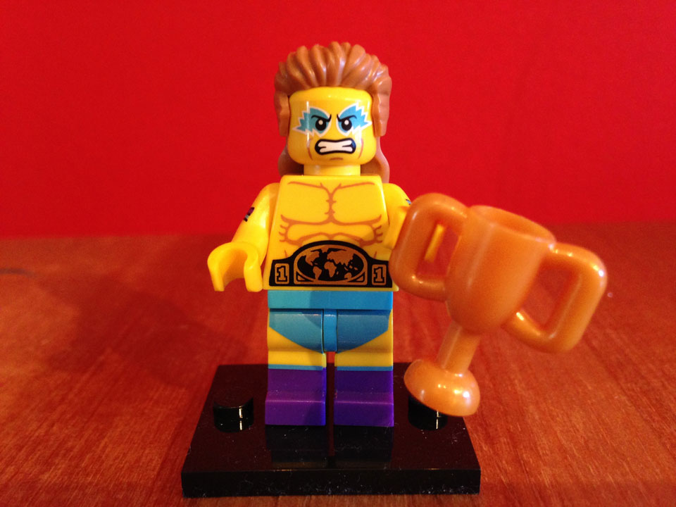 Fully Jointed Play Figures: Lego Minifigures Series 15 Wrestling Champion