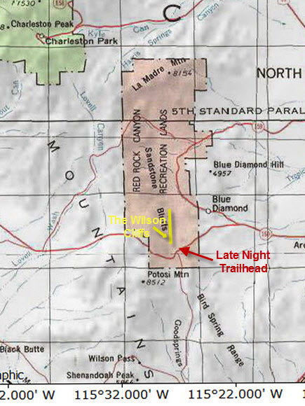 Ken's Photo Gallery: Late Night Trailhead in RRCNCA - Summary Page