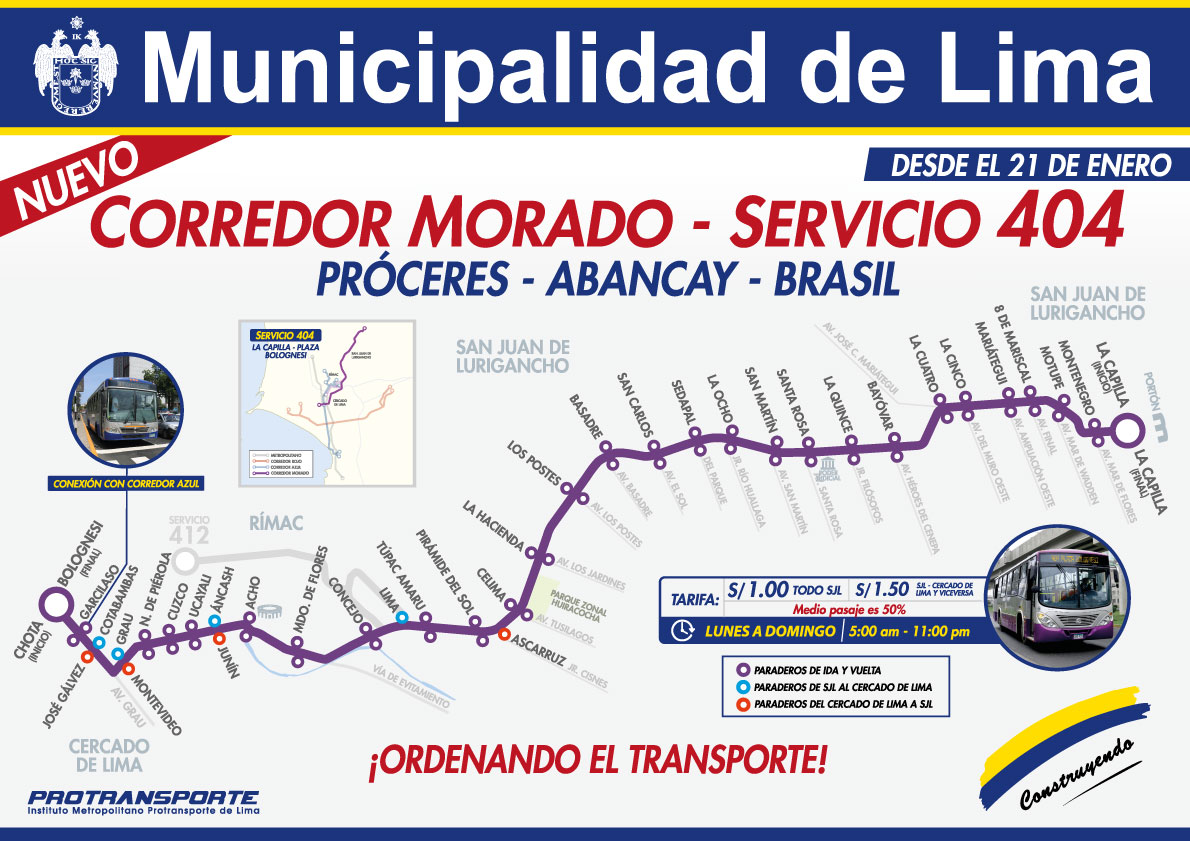 DESARROLLO PERUANO: En Lima, Se Consolida el Corredor Morado