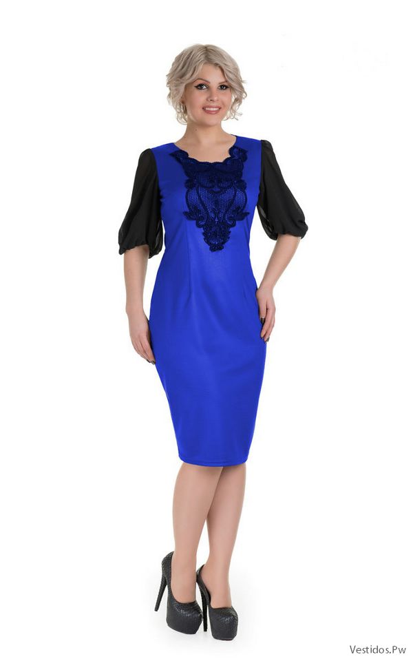 Vestido Azul con Negro ¡43 Bonitos Diseños! | Vestidos | Moda 2019 - 2020
