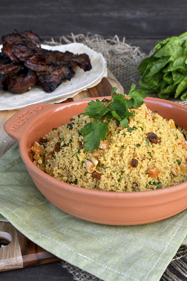 Adora's Box: COUSCOUS WITH APRICOTS, SULTANAS AND TOASTED PINE NUTS