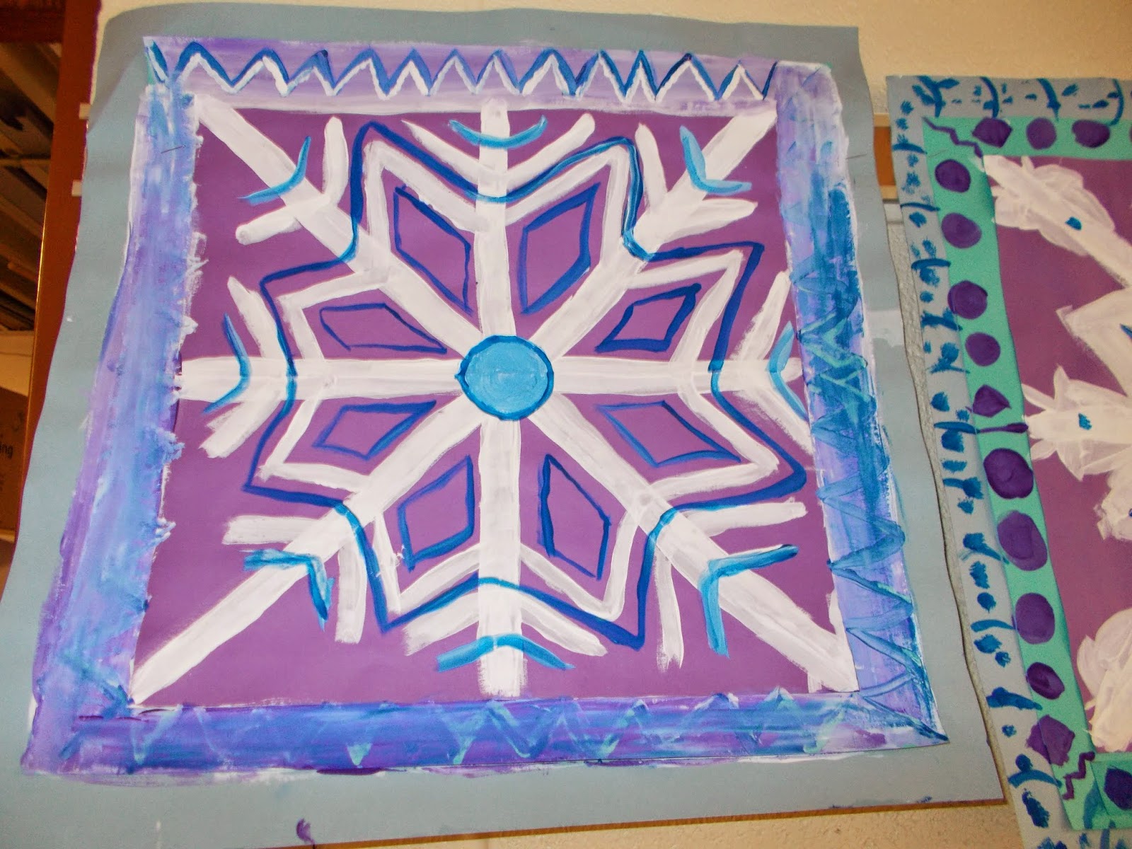 Mrs. Pierce's Polka Dot Spot: Radial Symmetry Snowflakes