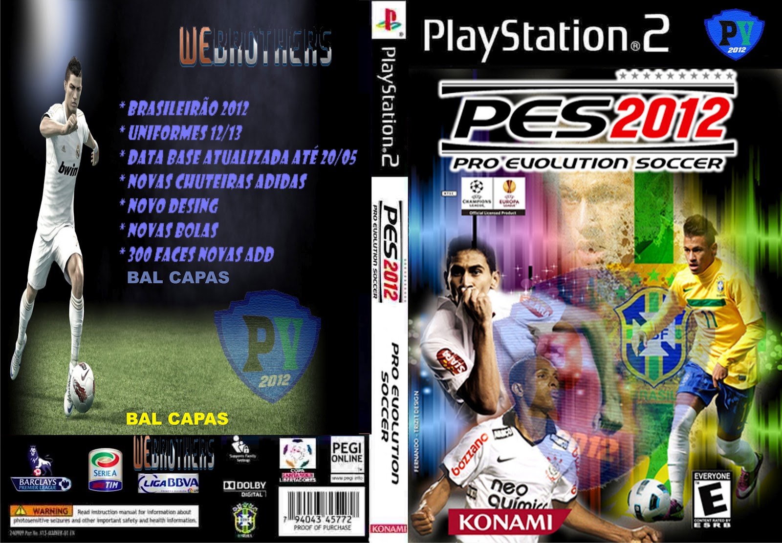 Só CAPAS: PES 2012 E 2013 PS2
