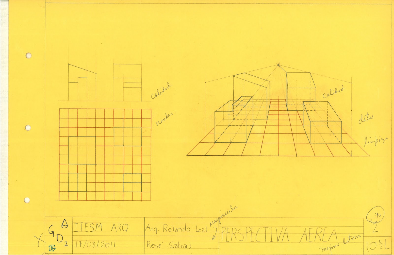 arquitectura rene: laminas de geometria descriptiva 2