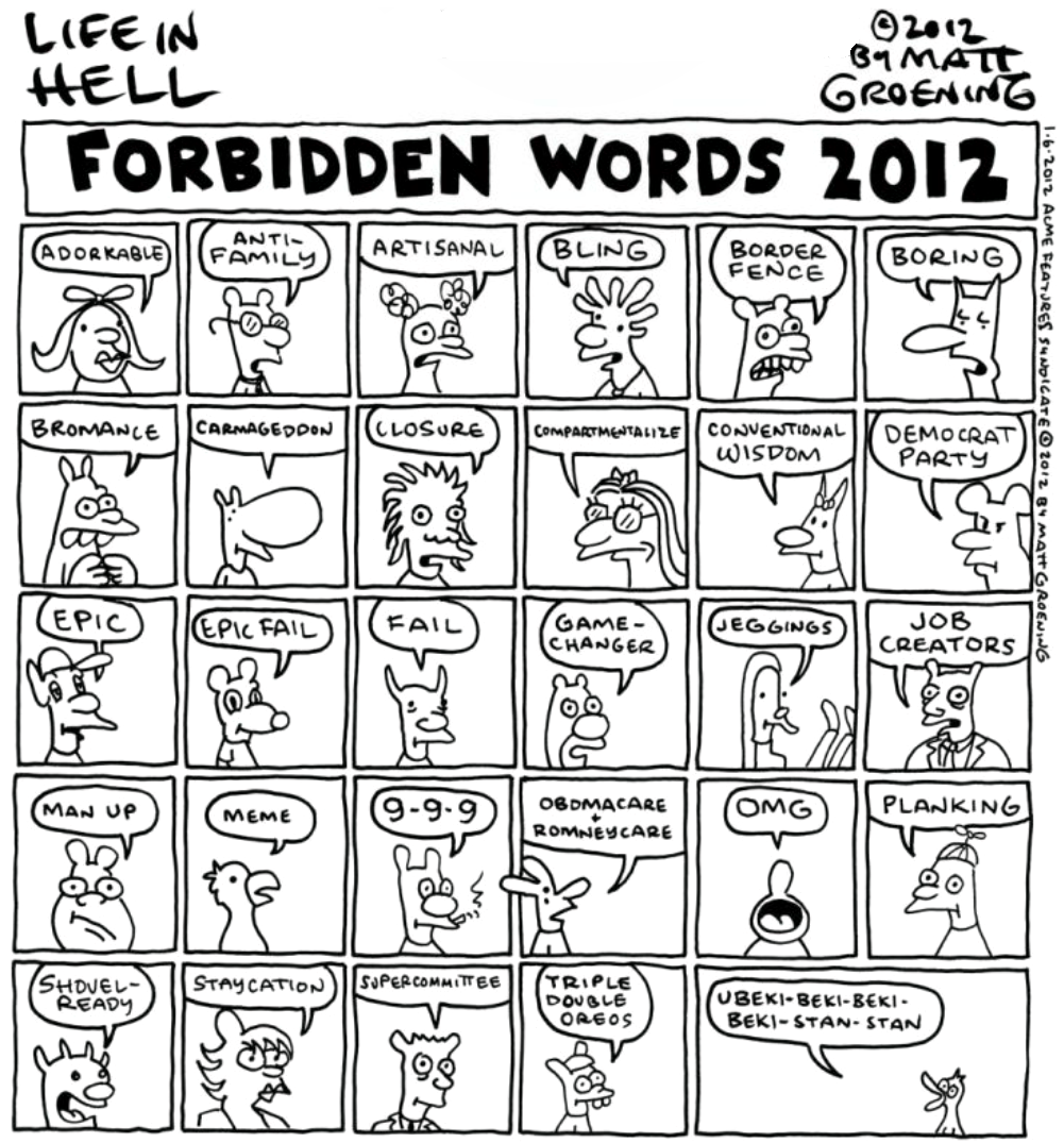 Bongo's Ultimate Life in Hell Archive : Life in Hell 2012 Archive