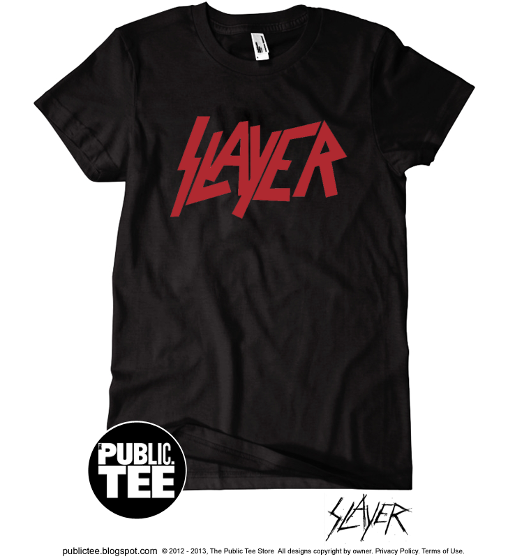 The Public Tee Store ONLINE!: Slayer Design 1 Tee - Code: SYR1001