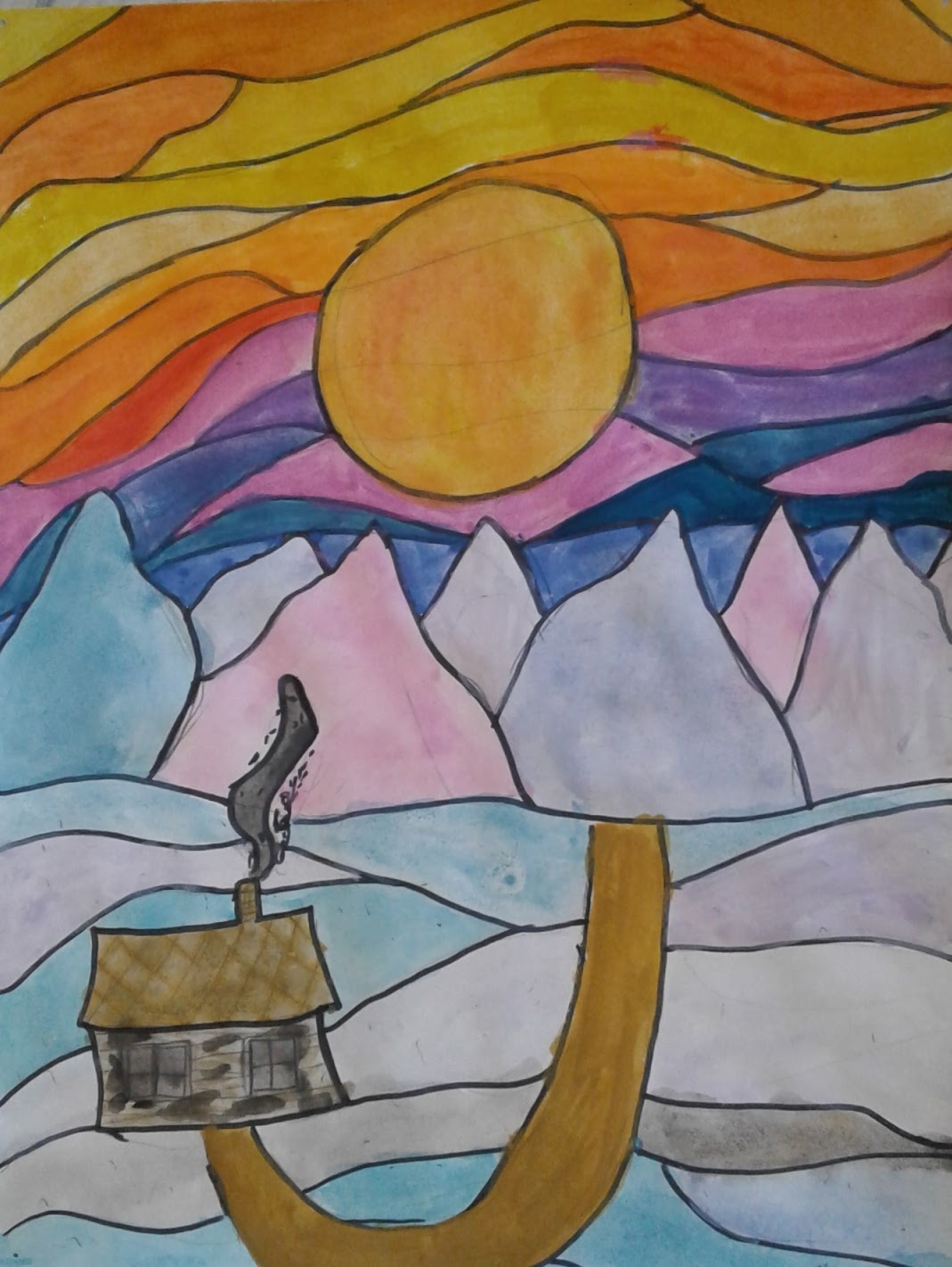 a faithful attempt: Ted Harrison Style Paintings