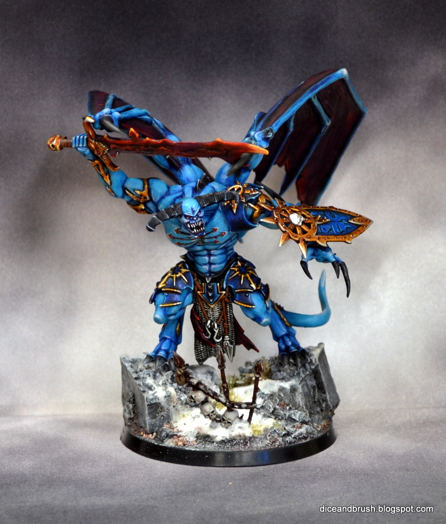 Dice and Brush: Miniature Monday: Daemon Prince of Tzeentch