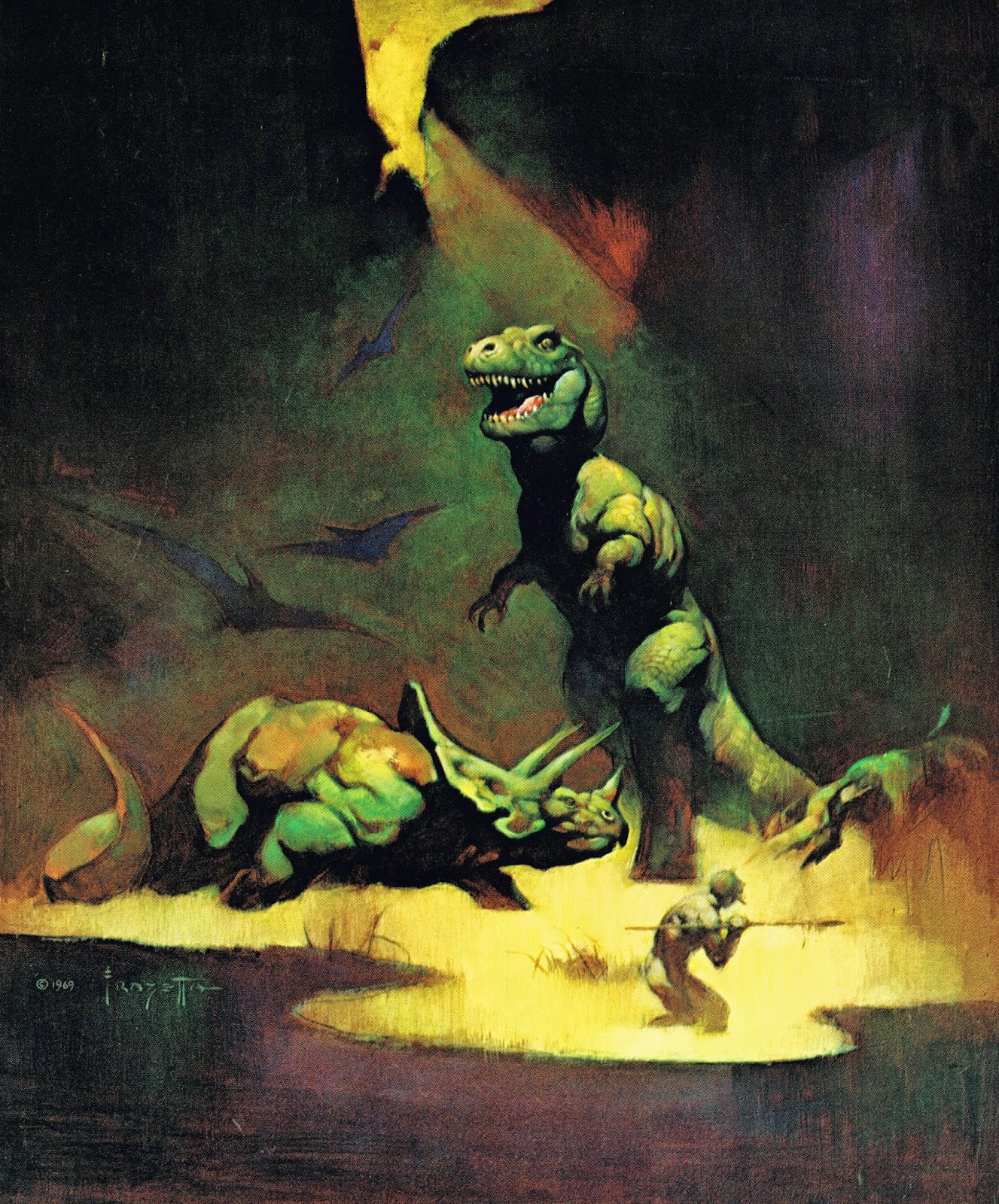 Cap'n's Comics: T-Rex by Frank Frazetta
