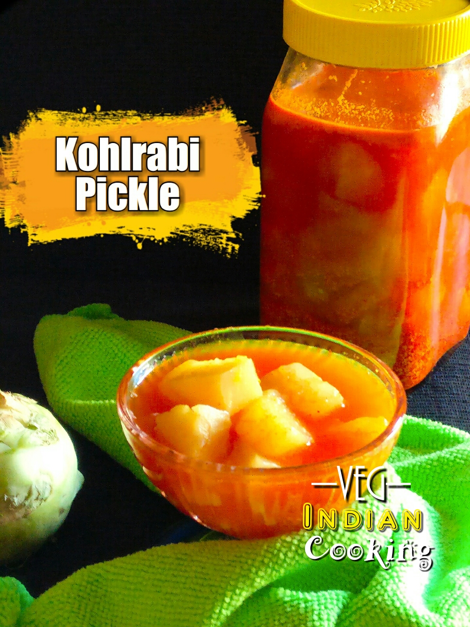 Veg Indian Cooking: Kohlrabi Ka Achaar