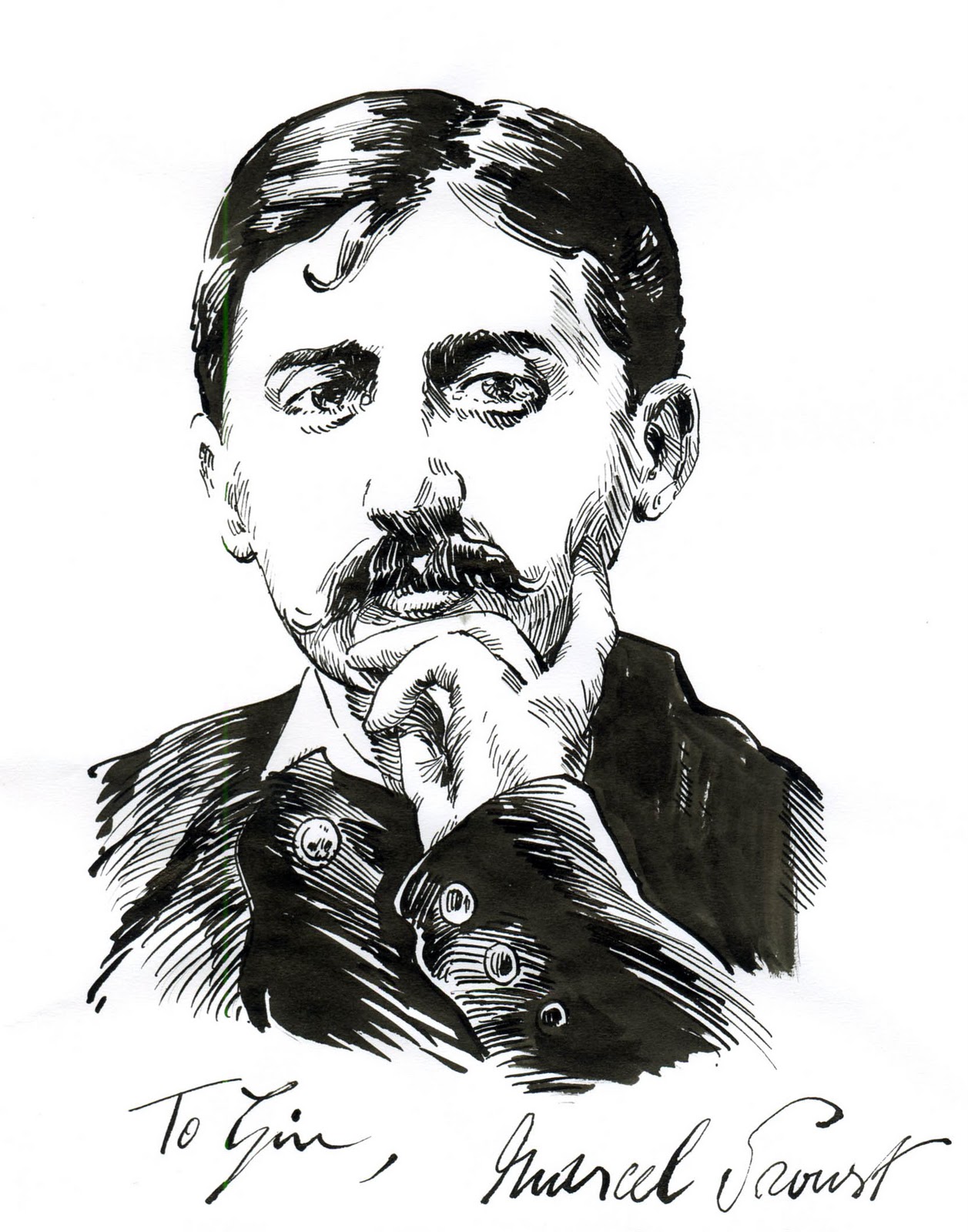 Jaypee: illustration de Marcel Proust/portrait of Marcel Proust