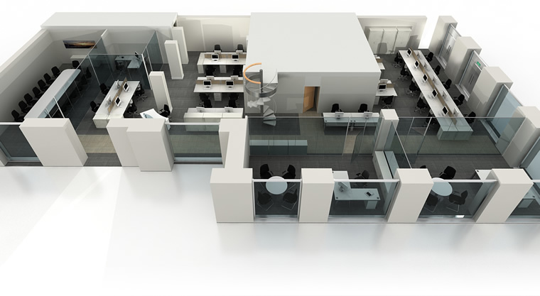 3D office layouts.