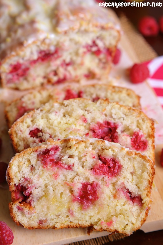 Eat Cake For Dinner: Lemon Raspberry Zucchini Bread with Lemon Glaze