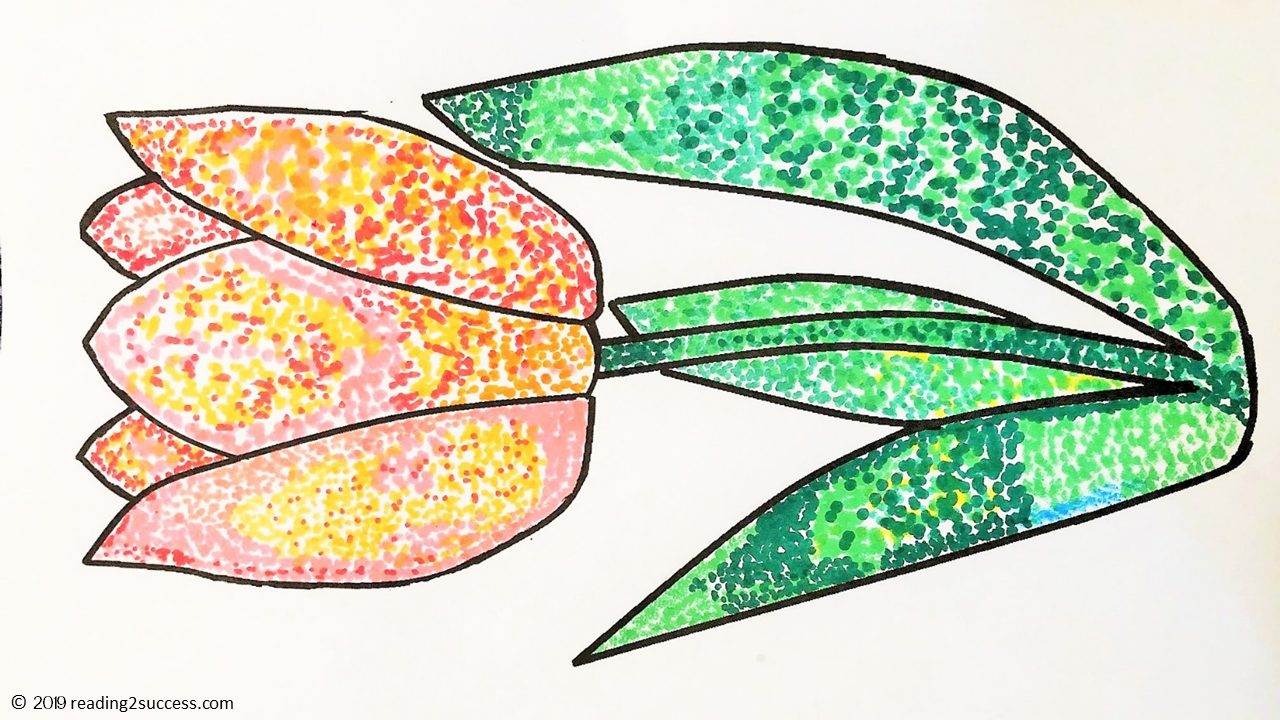 Reading2success: Spring, Pointillism Art and Vocabulary - present and ...