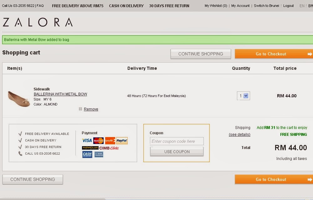 the Sweet life: Online shopping di Zalora Malaysia