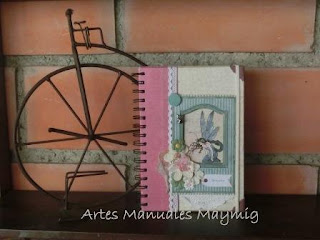 MayMig Artes Manuales: Libreta con Aros decorada con Hada de Graphic 45