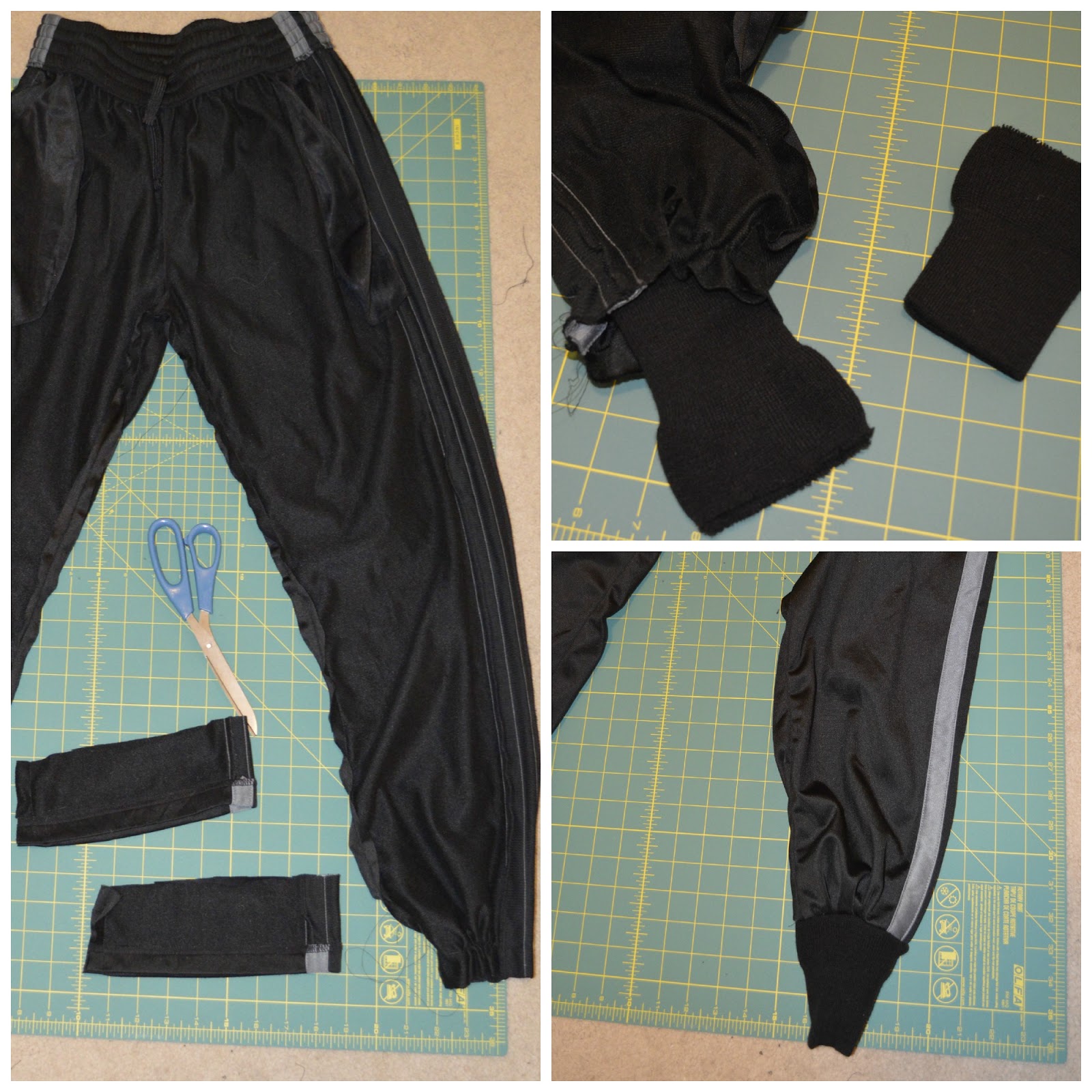 Pic 3 : View of one pants leg after being taken in.