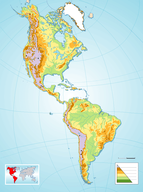 GEOGRAFÍA 3º ESO : MAPA FÍSICO DE AMÉRICA I