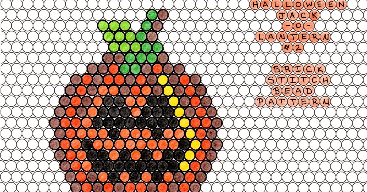Brick Stitch Bead Patterns Journal: Halloween Pumpkin #2 Brick Stitch ...