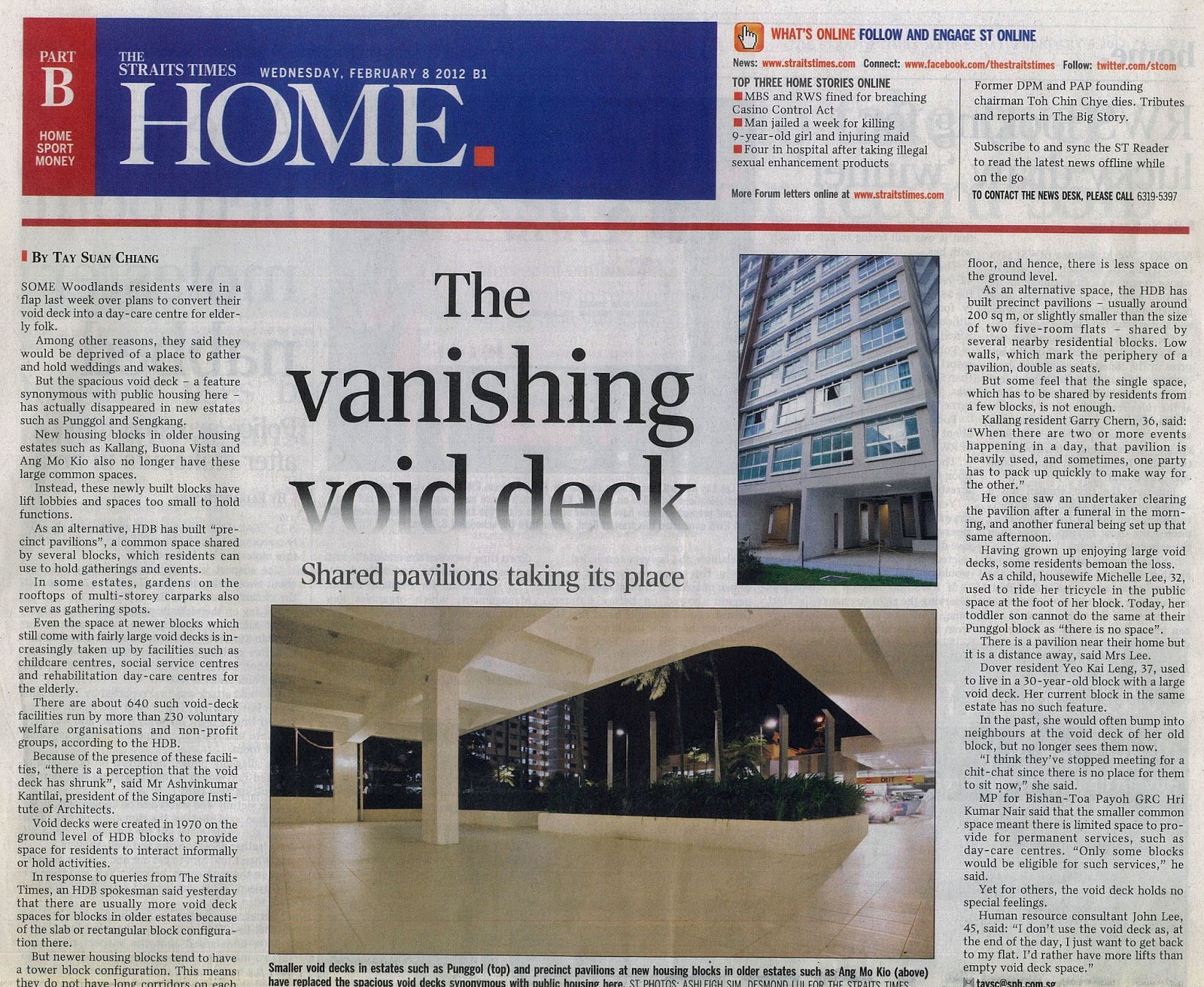 Under The Angsana Tree: Creating a void in our HDB void decks