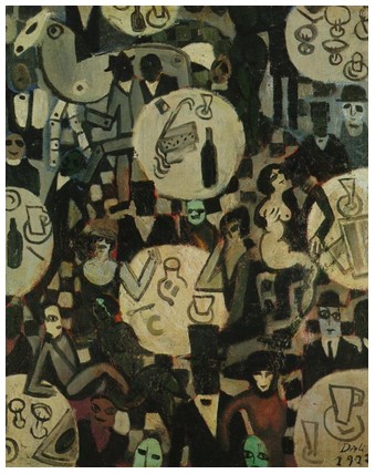 Salvador Dalí | Salvador Dalí Artwork: Pittura olio Scene Cabaret 1922 ...