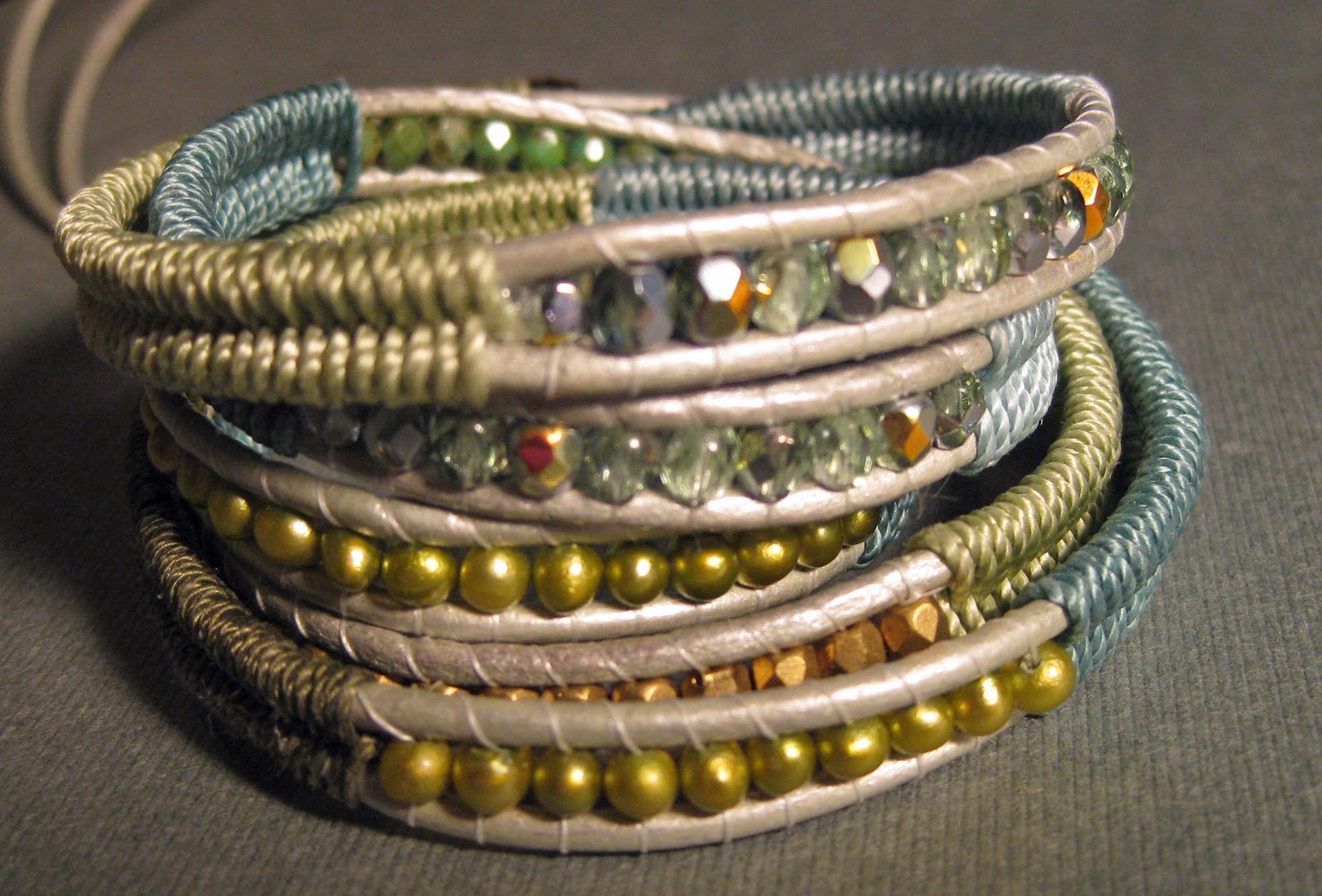 Bead Street Online: Macrame and Leather Wrap Bracelet