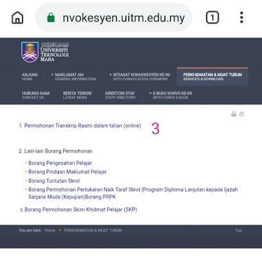 How to apply for the full transcript : for UiTM students
