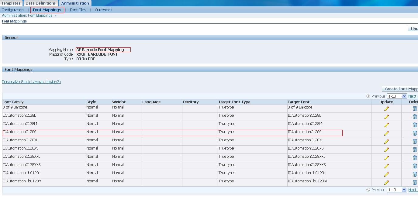 Oracle Apps, ADF, SOA: Ouput with Barcode
