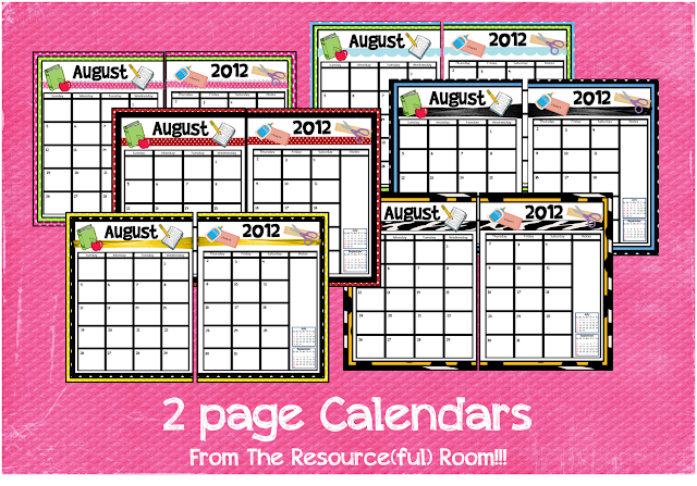 Classroom Freebies Too: 2 page Calendars!