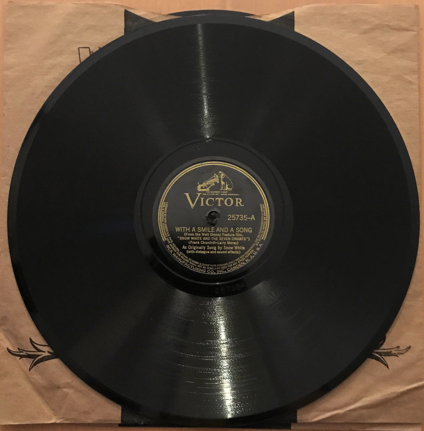 Filmic Light - Snow White Archive: 1938 Snow White Soundtrack - 78 rpm ...