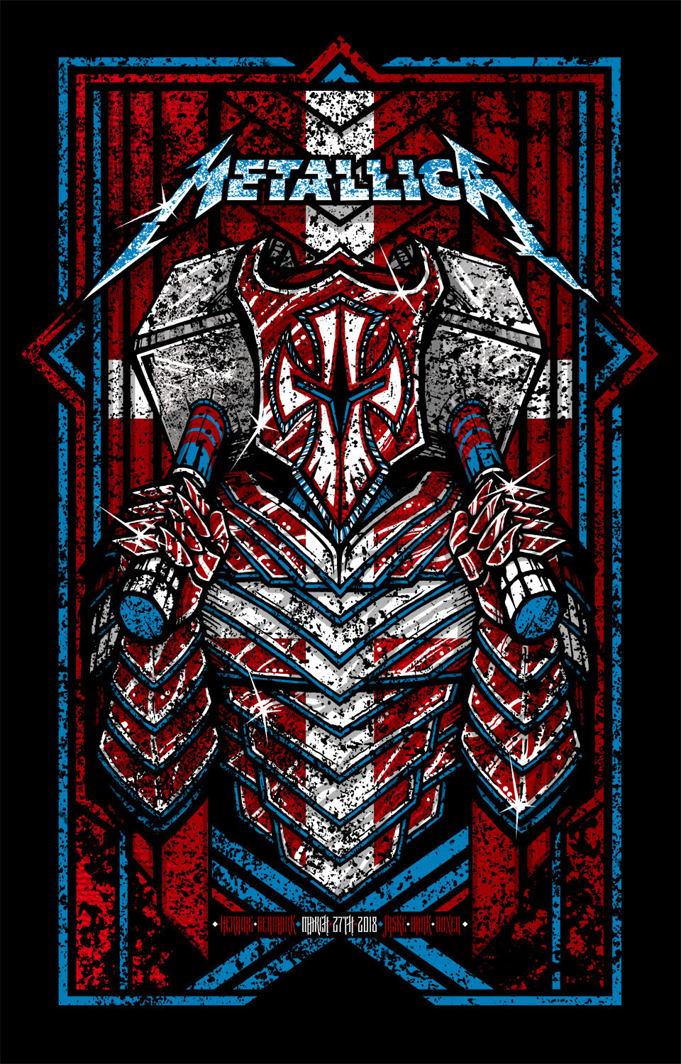 INSIDE THE ROCK POSTER FRAME BLOG: Metallica Denmark Print By Brad ...