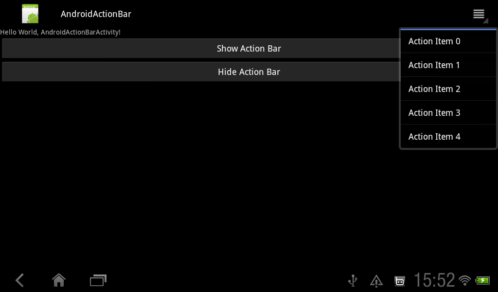 Android Er Add And Respond Action Items On Action Bar