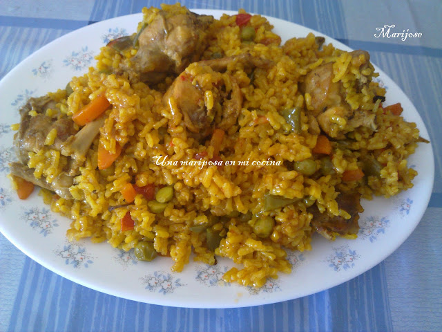 Una mariposa en mi cocina: Paella de conejo