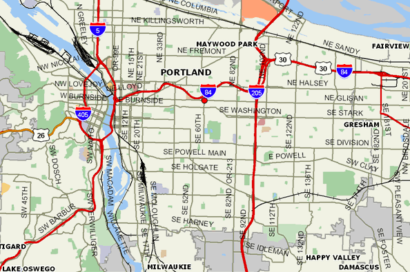 Map Of Northeast Portland Oregon