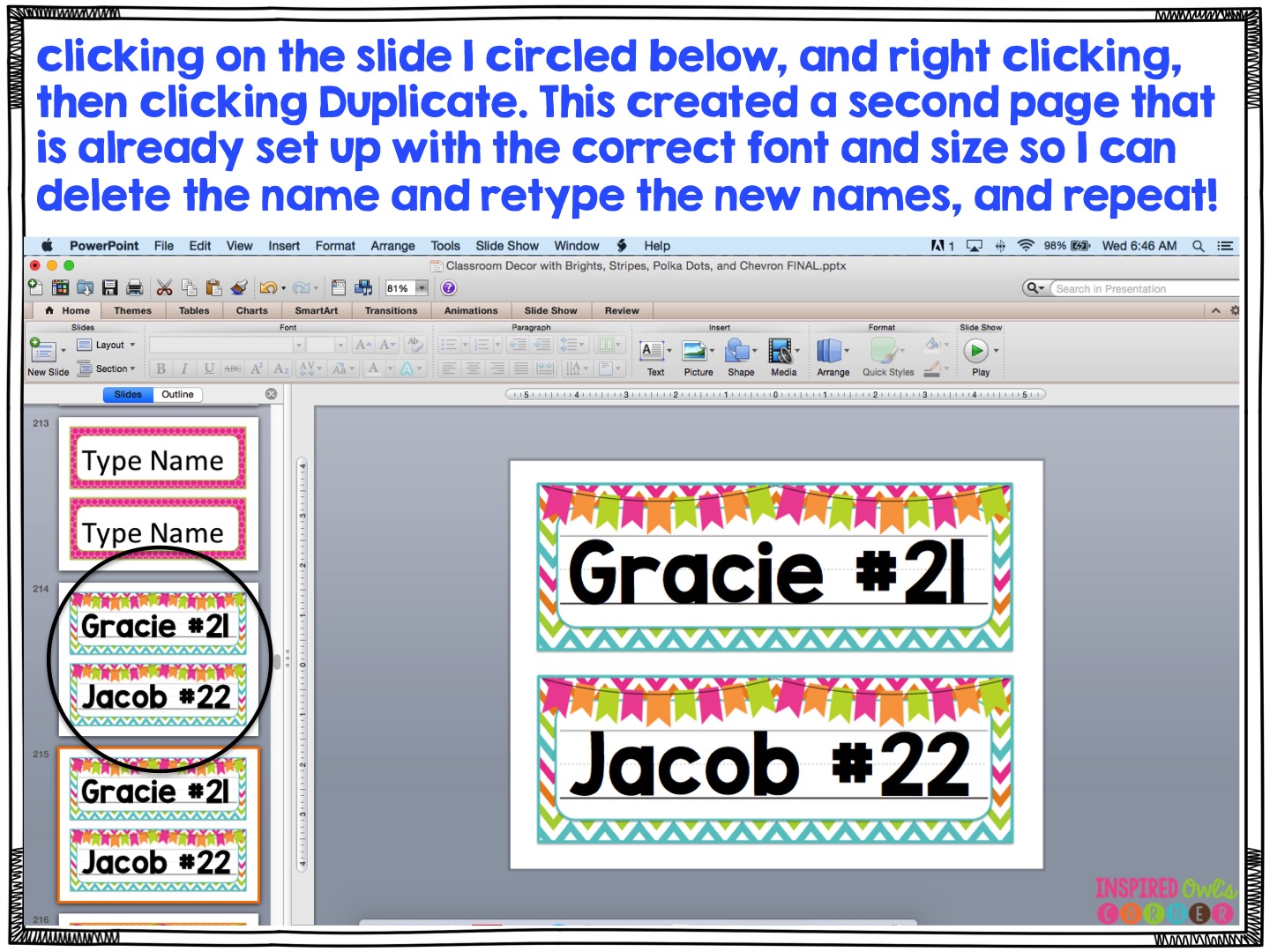 iTeach Third: Customizing Editable PowerPoint Files