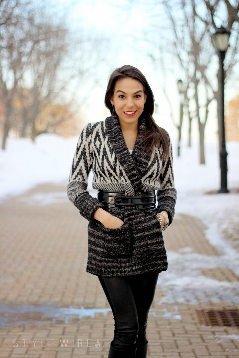 What I Wore: Bold Belted Cardigan - Style Wire | Boston Adventure ...