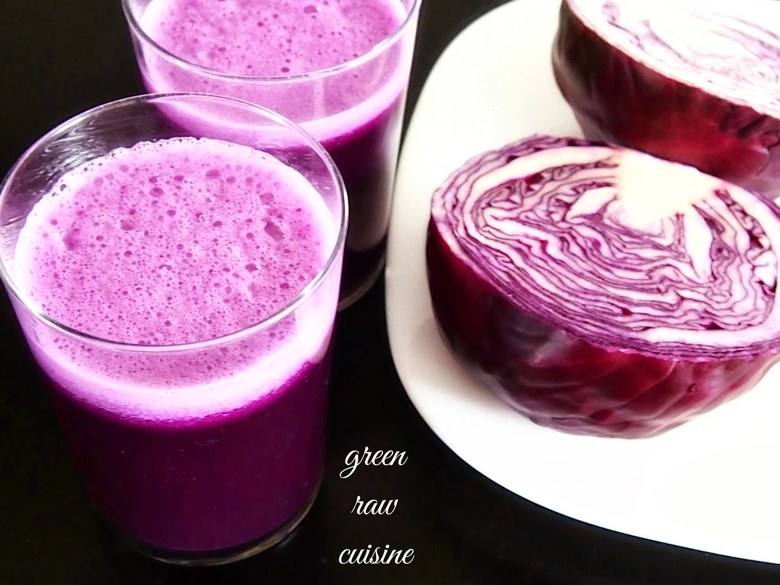 Green Raw Cuisine: Zumo de col lombarda,una delicia / Red cabbage juice ...