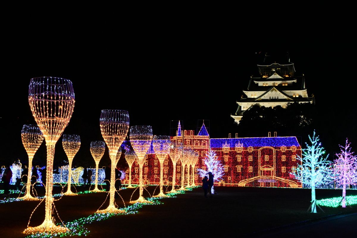 Sights, Events and Activities Info. in Osaka: Osaka-jo Castle Illuminage