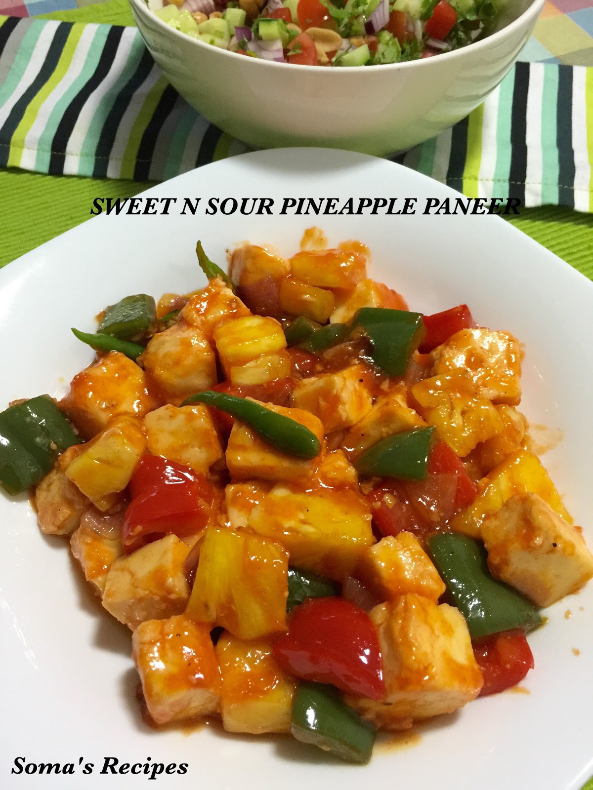 CURRY AND SPICE: SWEET N SOUR PINEAPPLE PANEER
