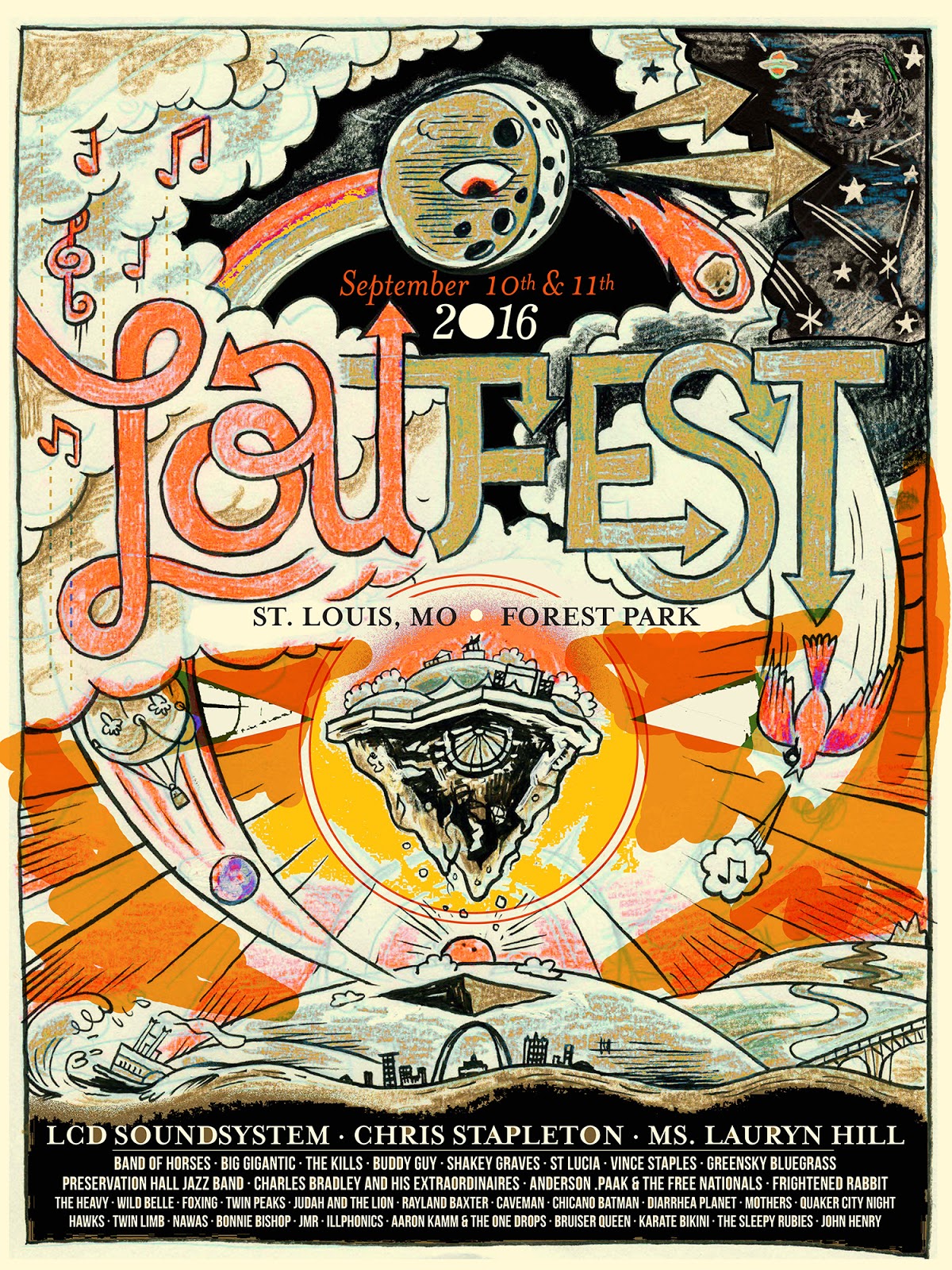 Zettwoch's Suitcase: LouFest 2016 Poster