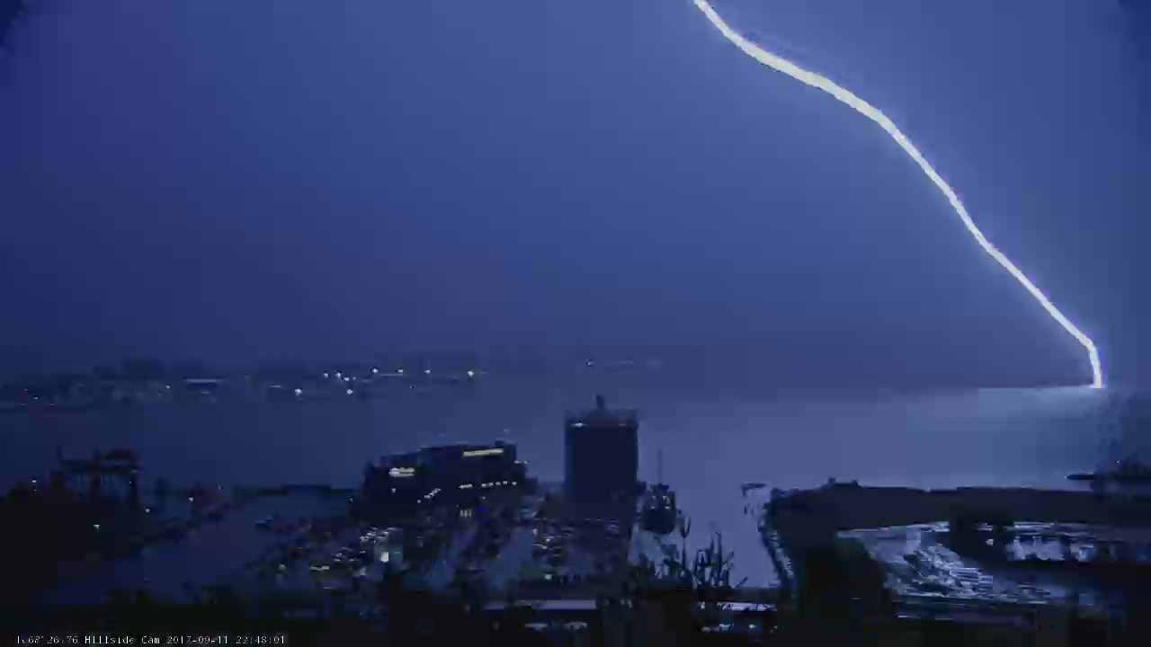 Duluth Harbor Cam: Lake Lightning