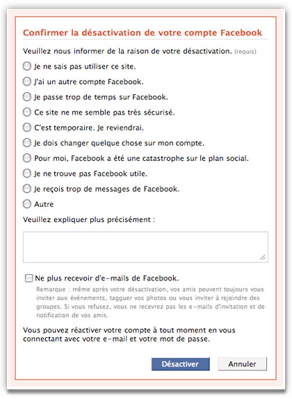 Guipper: Désactiver Son Compte Facebook