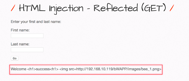 komorebi: [medium] HTML Injection - Reflected (GET)